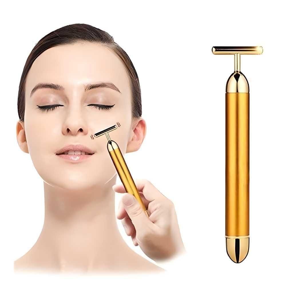 24K Gold Energy Beauty Bar Electric Facial Massage Roller – Madhu Beaty Hub